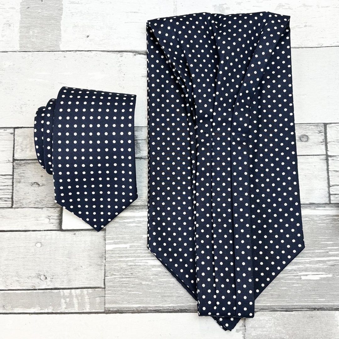 Navy Blue Dotty Tie: Ditsy Spots Men's Ties Accessories - Handmade ...