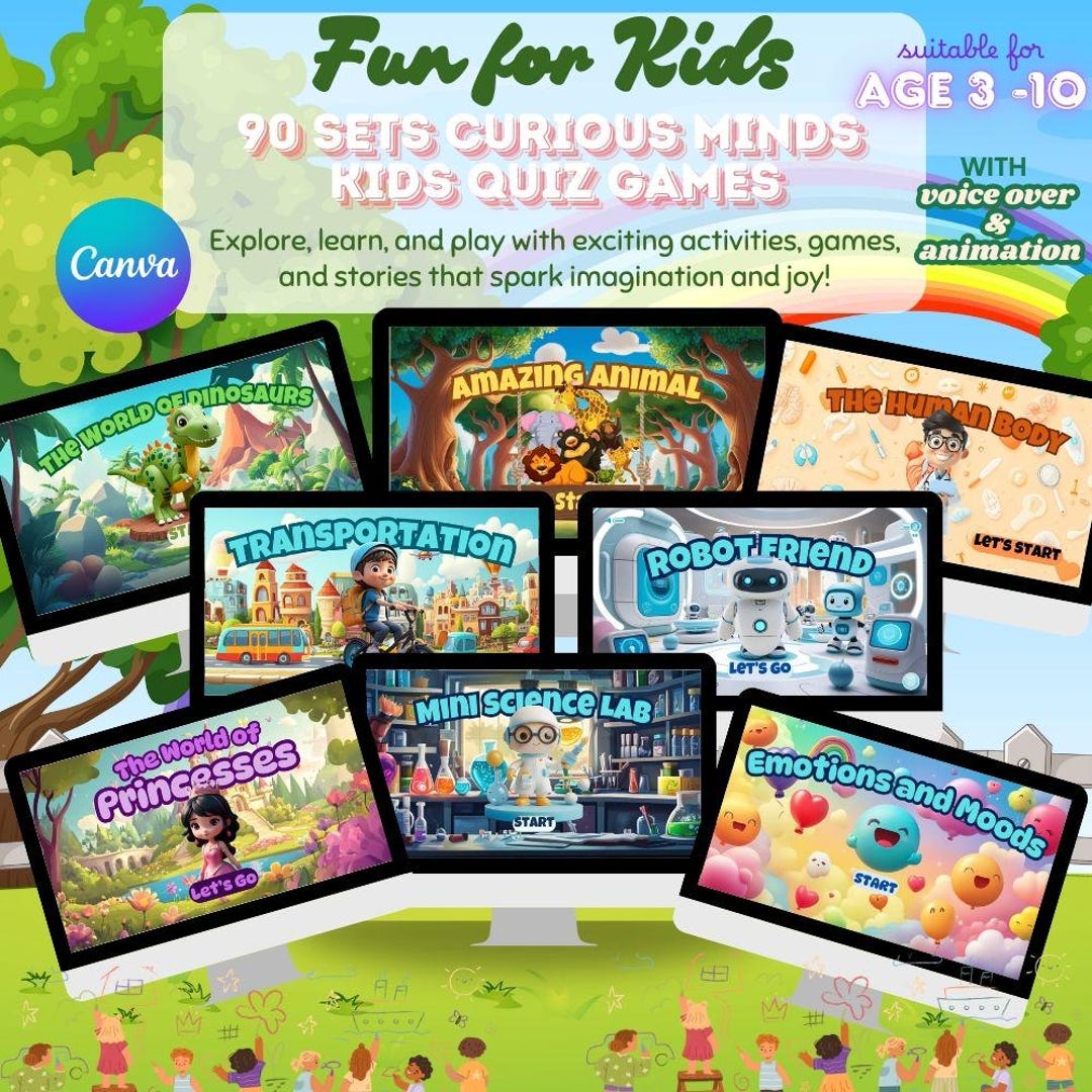 Kids Educational Quiz Games: 90 Fun Learning Activities (digital ...