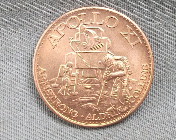 Apollo 11 First Man on the Moon Coin, 1969 Coin Issued After Apollo XI ...