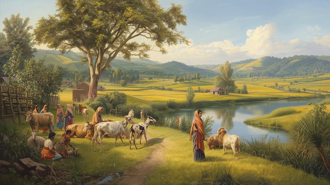 Land Scape Image of Indian Village | Download Cool and Calm Nature With ...