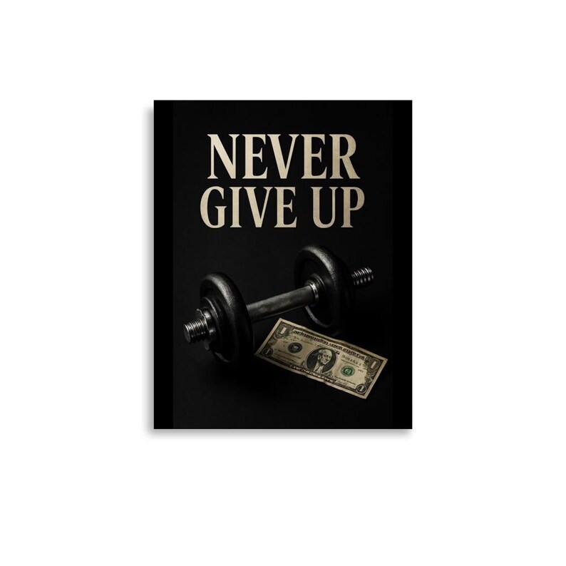 Never Give up Motivational Poster – Gym Wall Art, Fitness Decor ...