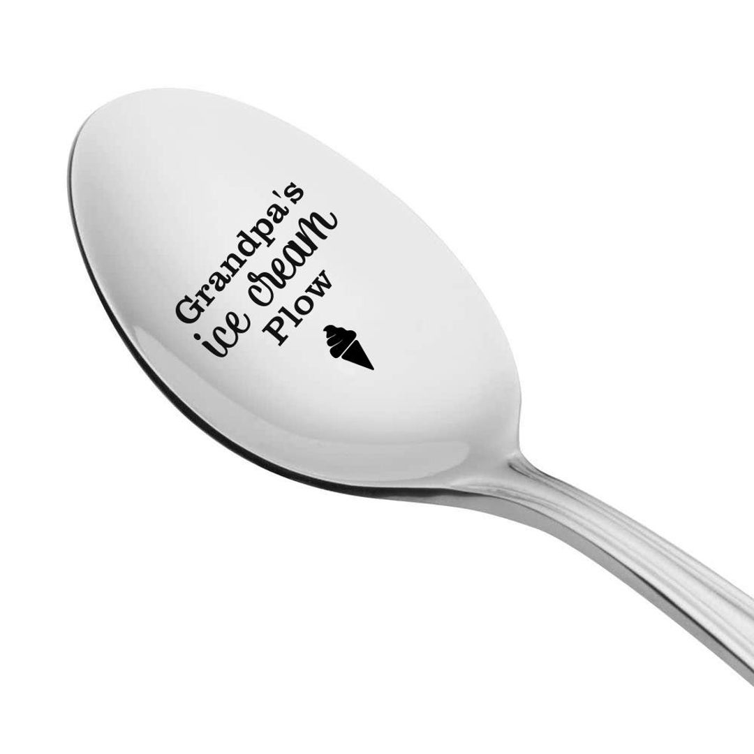 Grandpa’s Ice Cream Plow Spoon - Funny Engraved Spoon for Grandpa ...