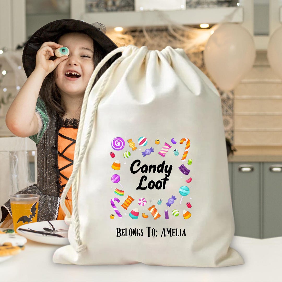 Personalized Candy Loot Bag - Candy Goodie Bag - Princess Party Goody ...