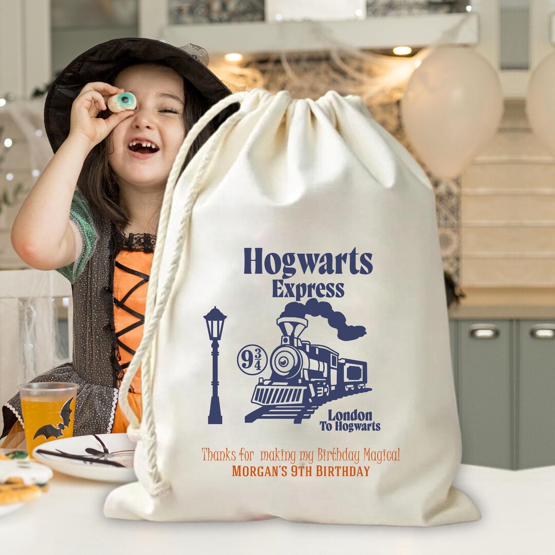 Customized Magical School Party Gift Bags - Train Birthday Party Favors ...