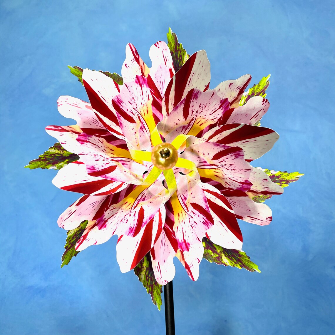 Striped Rose Double Spin Pinwheel Wind Spinner Whirligig - Etsy