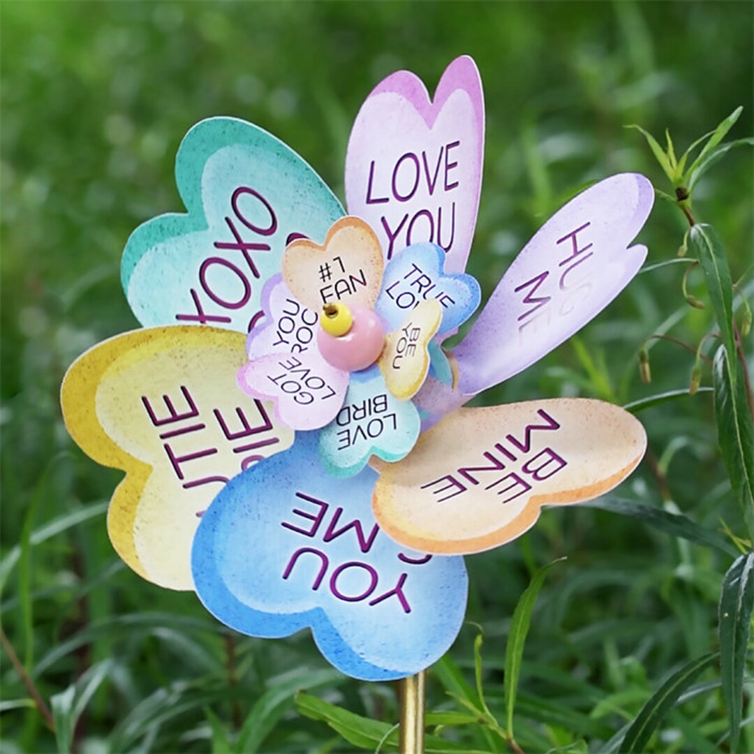 Valentine Candy Hearts Pinwheel Wind Spinner Whirligig Windmill Fan - Etsy