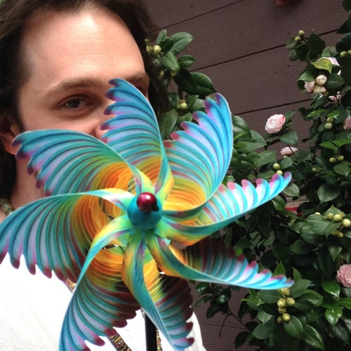 Blue Spotted Butterfly Pinwheel Spinner Whirligig Windmill - Etsy