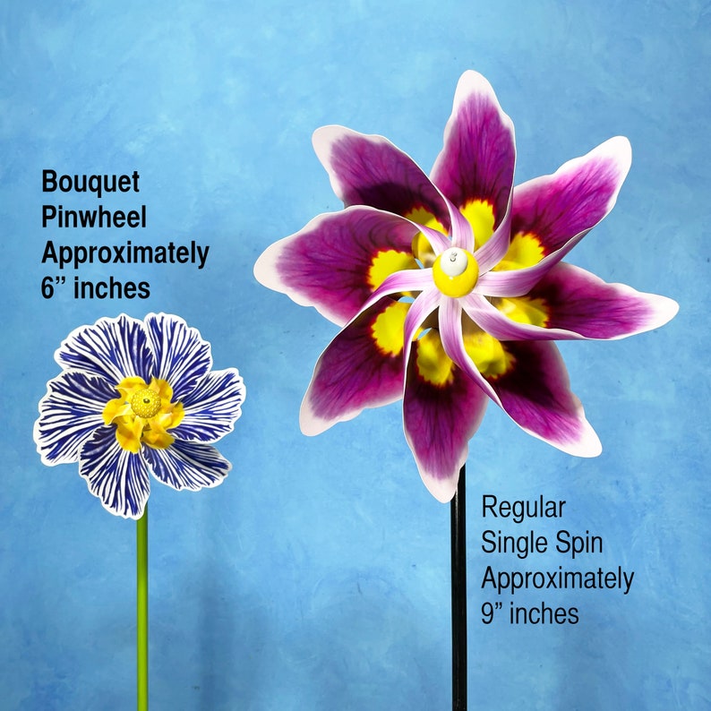 Bouquet Flower Pinwheel Wind Spinner Whirligig Windmill Fan - Etsy