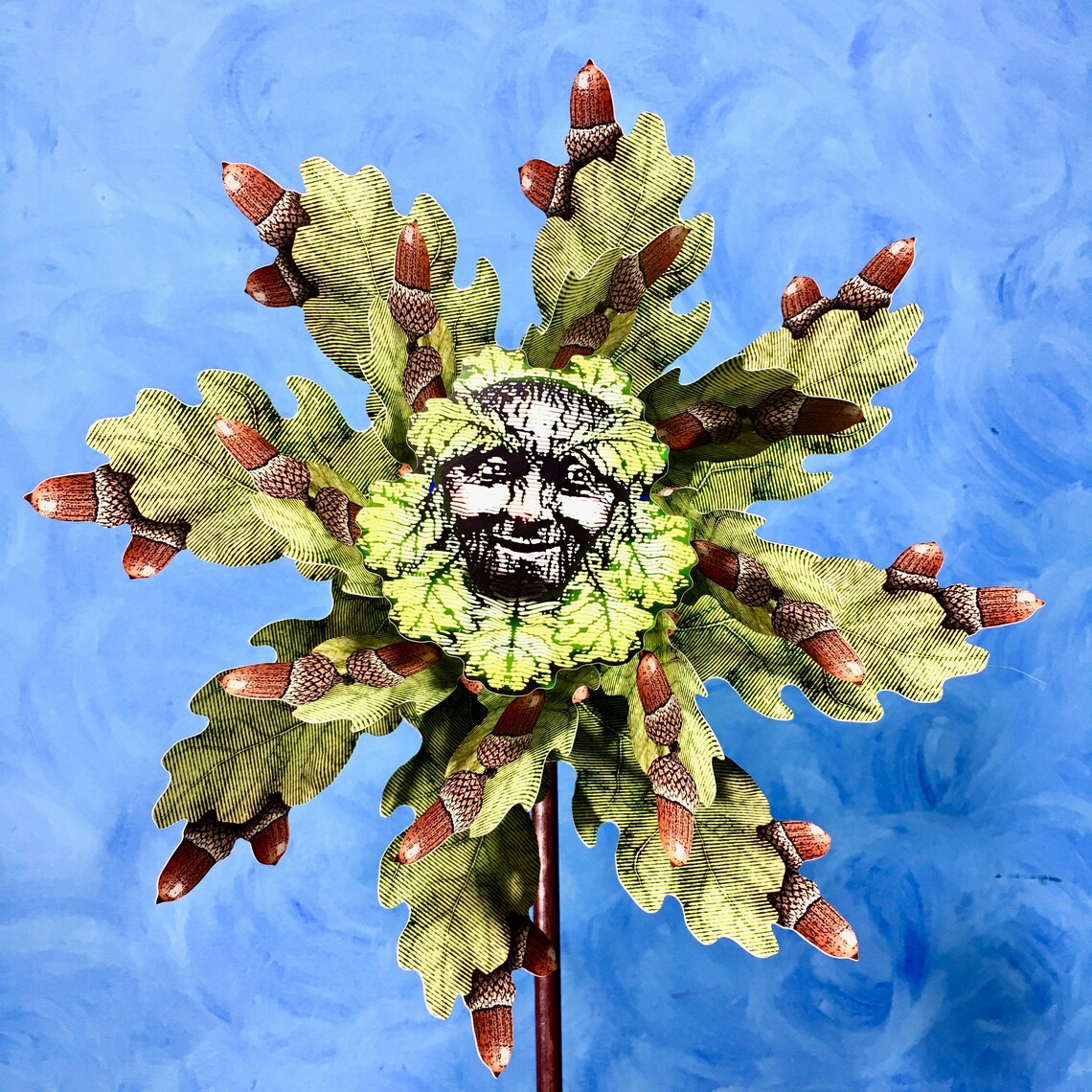 Oak Tree Spirit Double Spin Pinwheel Spinner Whirligig | Etsy