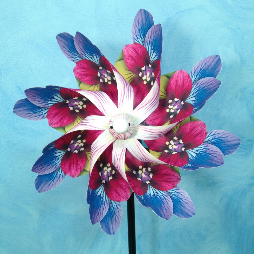 New York Wildflower Pinwheel Wind Spinner Garden Spinner Windmill ...