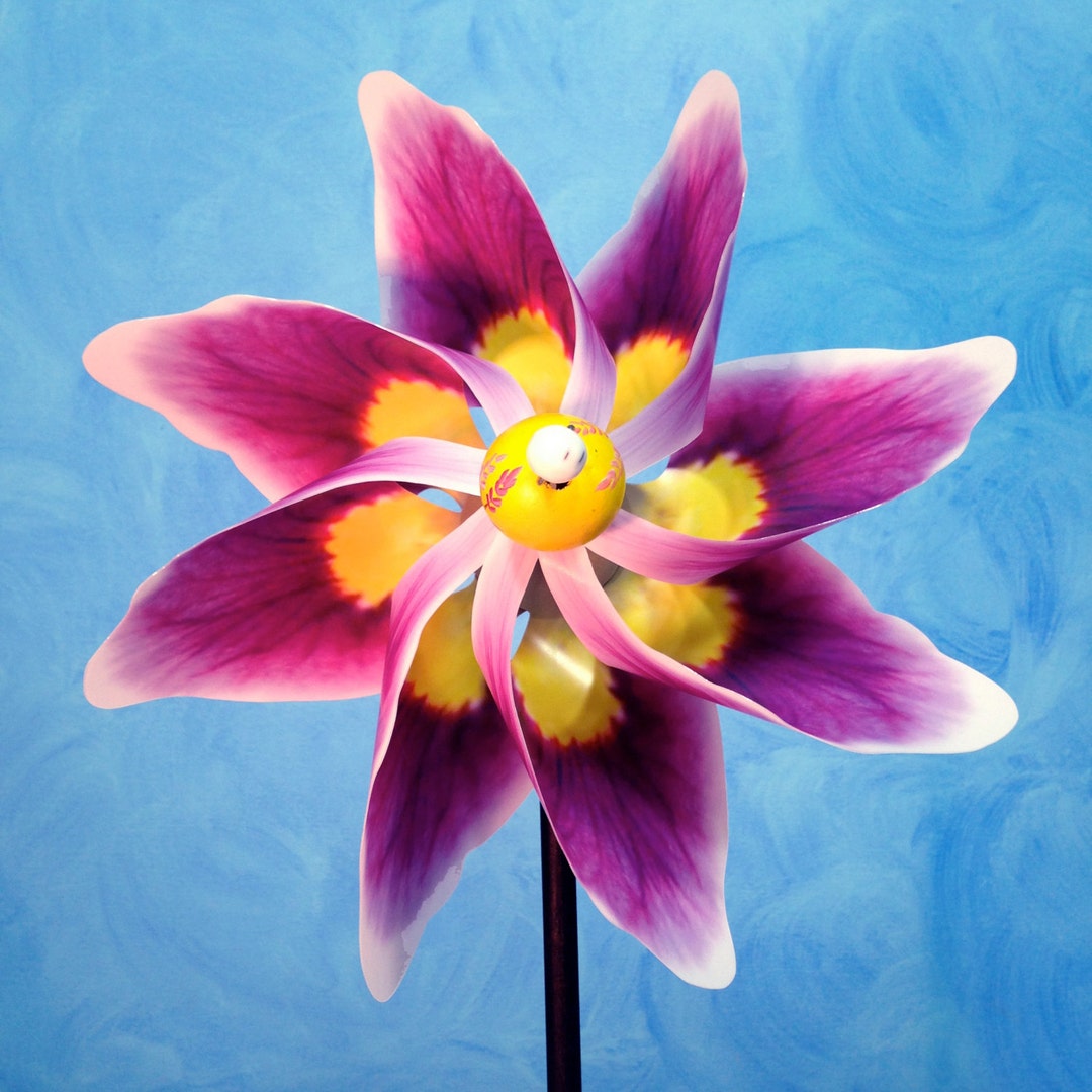 Purple Pansy Flower Pinwheel Wind Spinner Whirligig Windmill Fan - Etsy