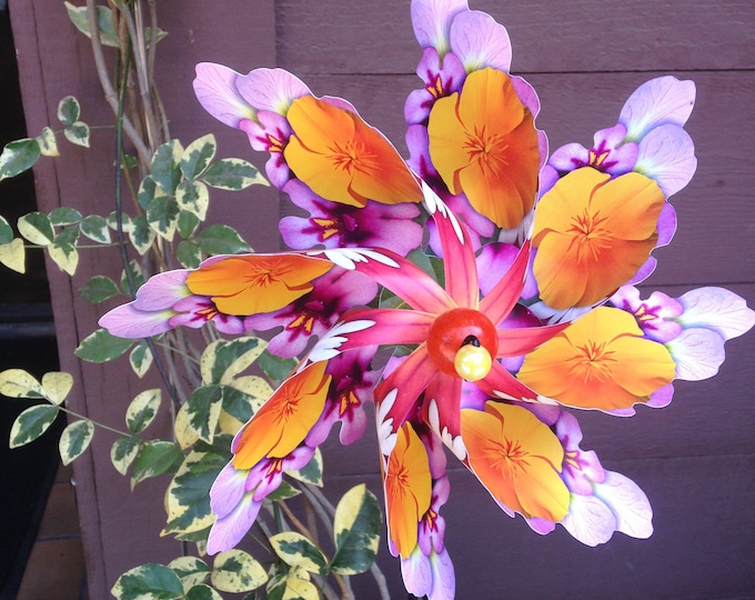 California Wildflower Pinwheel Spinner - Etsy