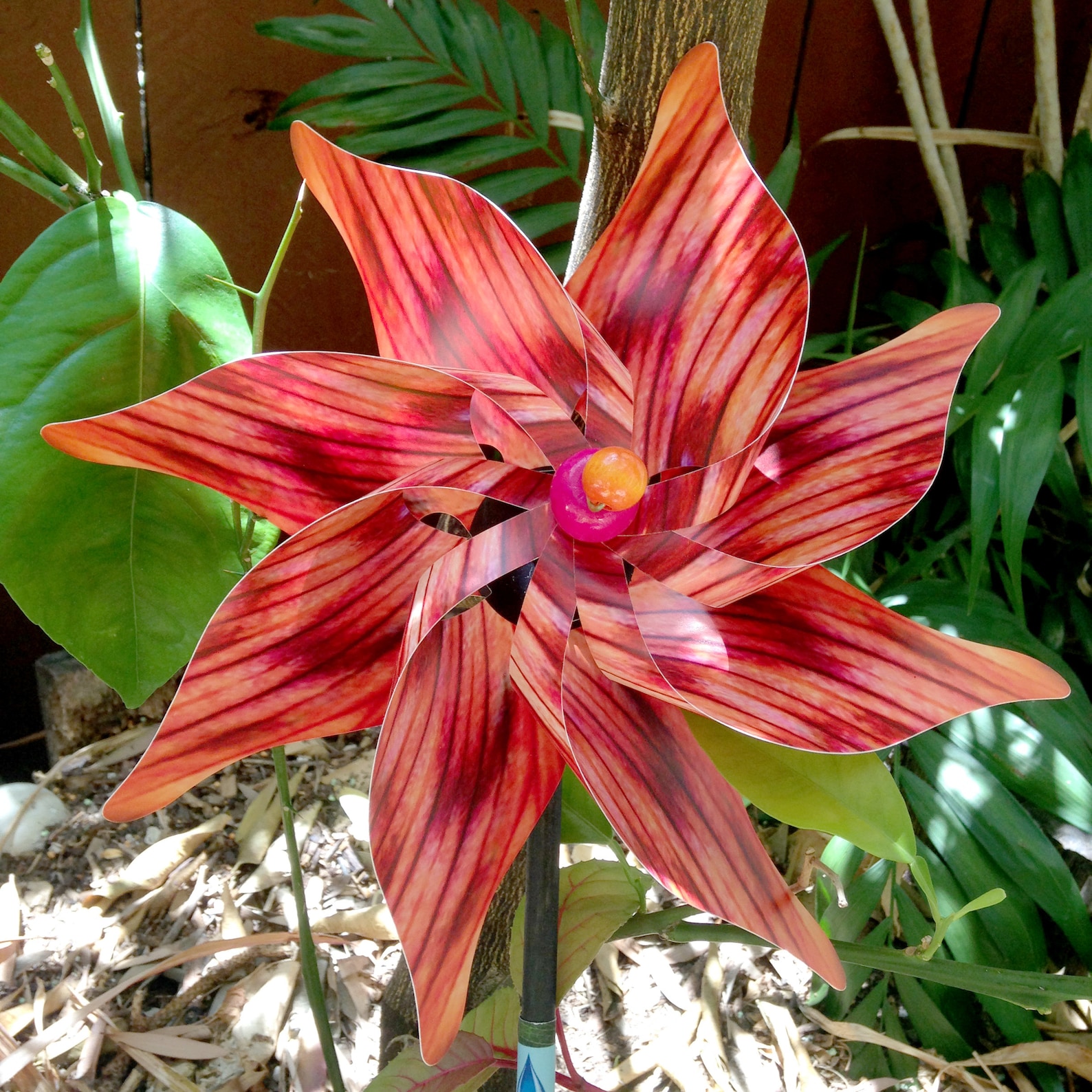 Orange Stripe Butterfly Pinwheel Spinner Whirligig Windmill - Etsy