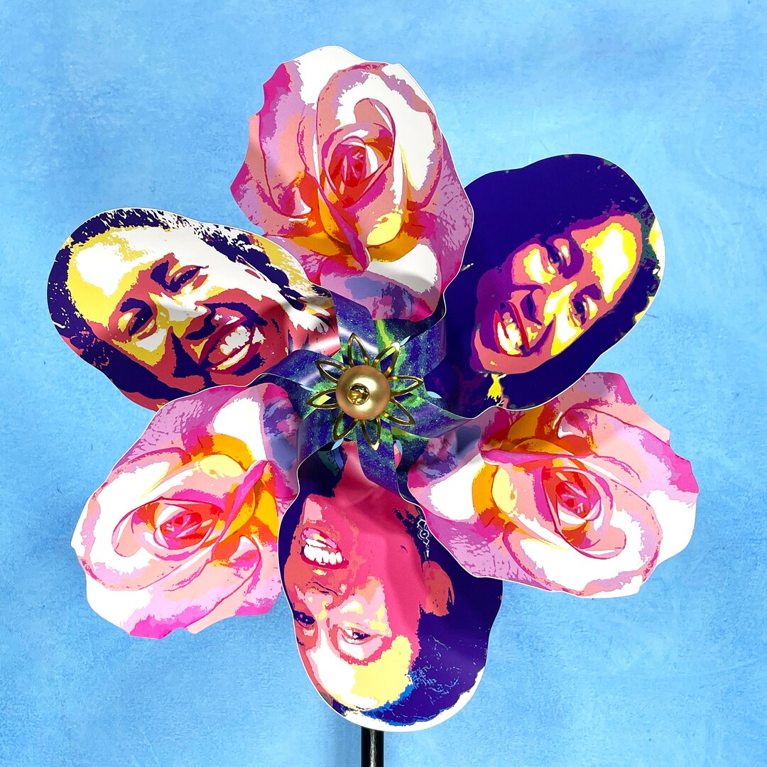 Custom Photo Pinwheel, Personalized Rose Flower, Memorial Gift - Etsy