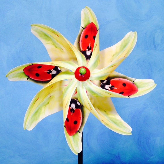 Lady Bug Pinwheel Spinner Whirligig Windmill - Etsy
