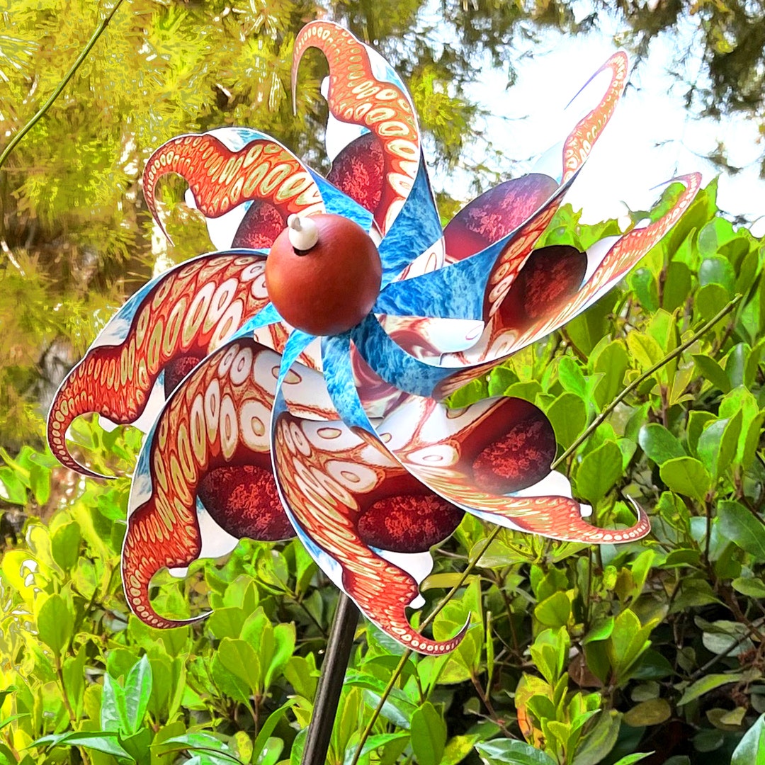 Octopus Pinwheel Wind Spinner Whirligig Windmill Fan - Etsy