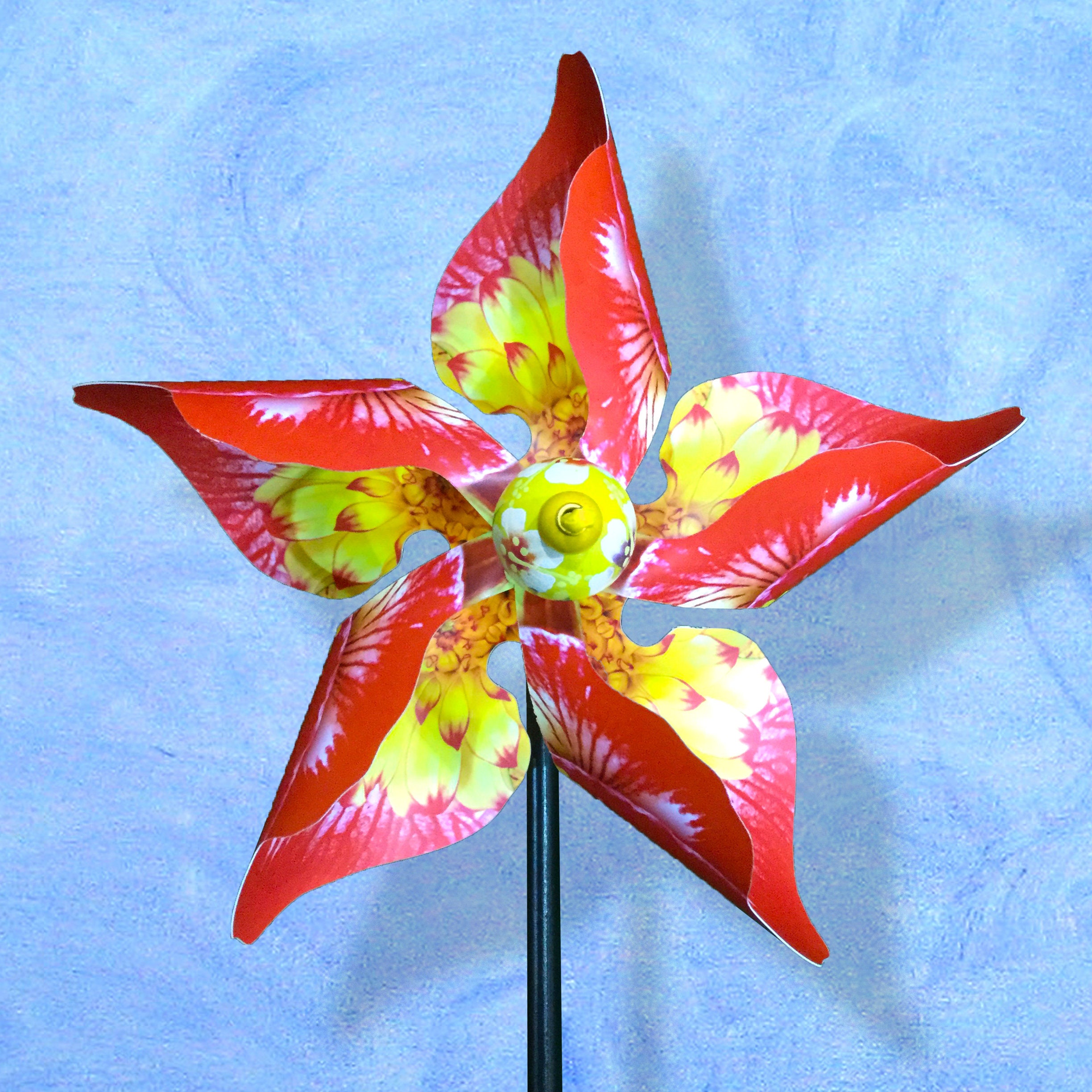 Ravish Red Floral Pinwheel Wind Spinner Whirligig Windmill Fan - Etsy