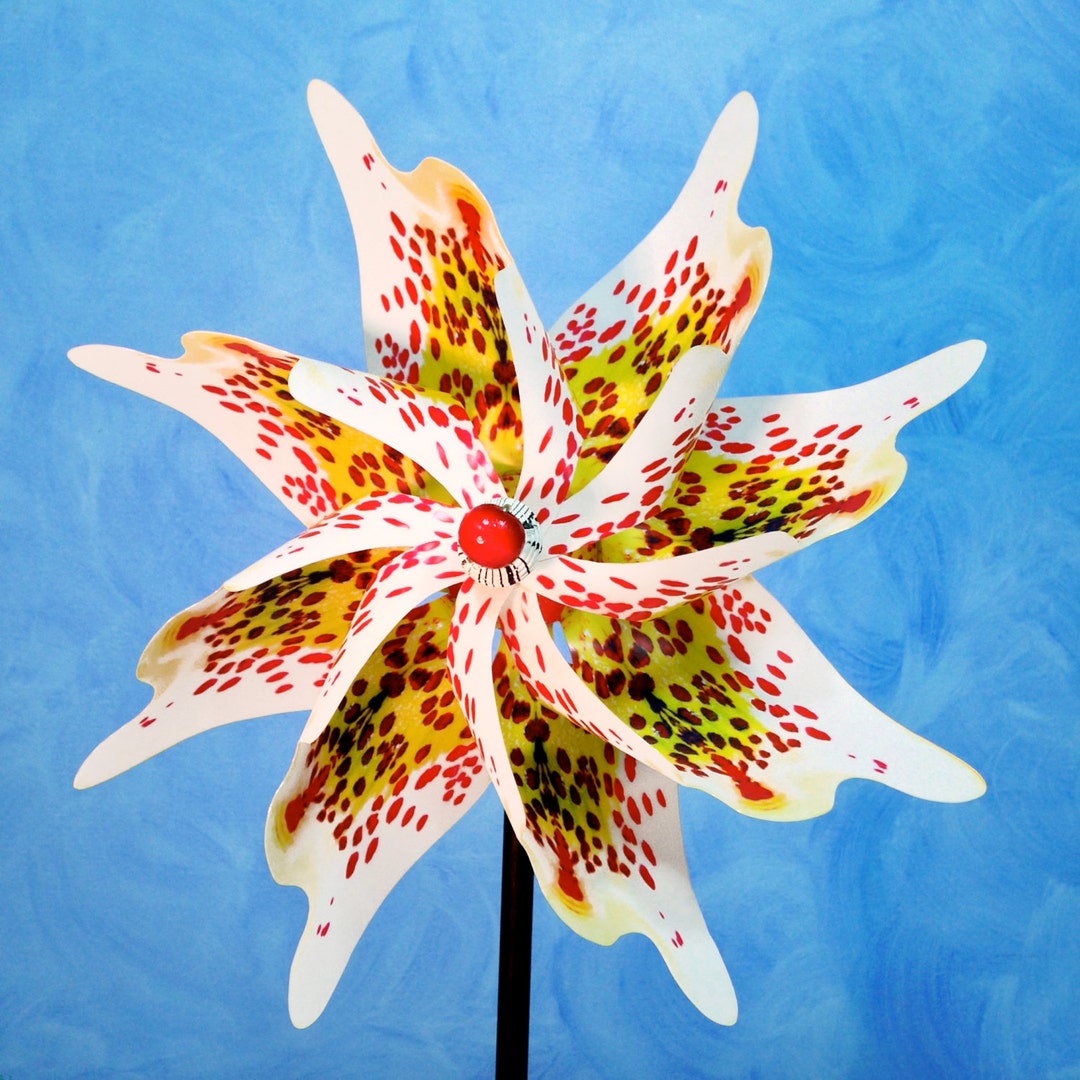 Spotted Orchid Flower Pinwheel Wind Spinner Whirligig Windmill Fan - Etsy