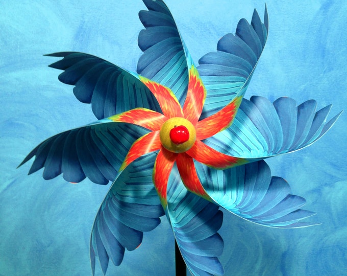 Blue Parrot Pinwheel Spinner Whirligig Windmill - Etsy