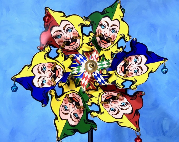 Jester Joker Pinwheel Wind Spinner Whirligig Windmill Fan - Etsy
