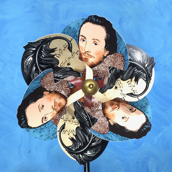 William Shakespeare Pinwheel Wind Spinner Whirligig Windmill | Etsy