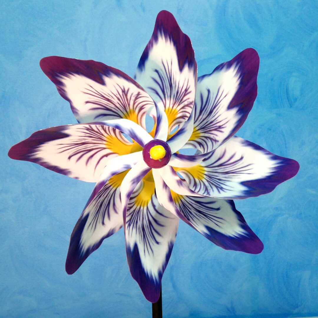 Purple White Flower Pinwheel - Etsy