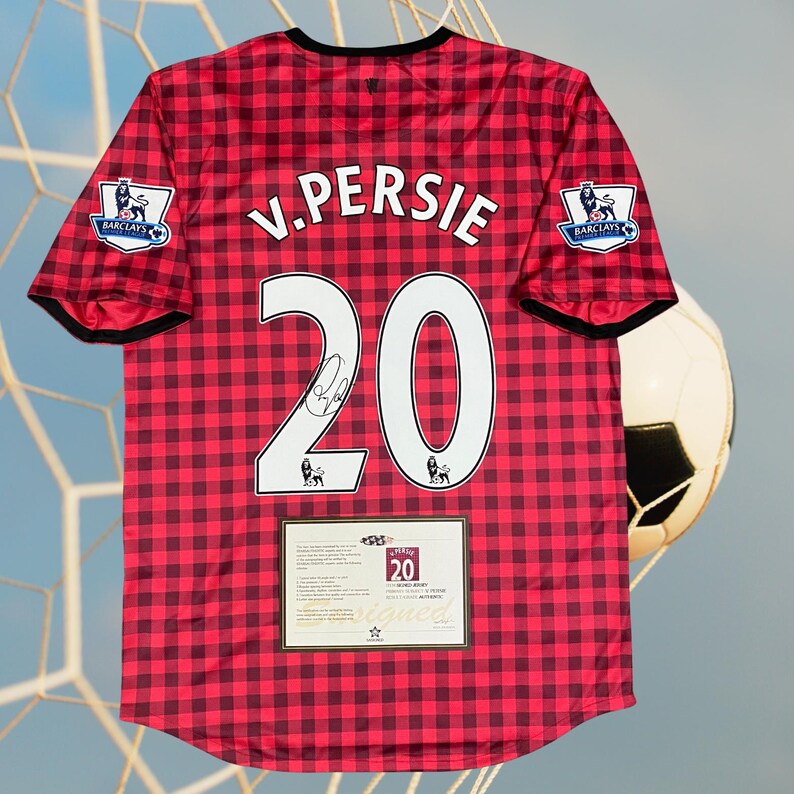 Signed Van Persie Retro Manchester United Jersey + COA - Etsy