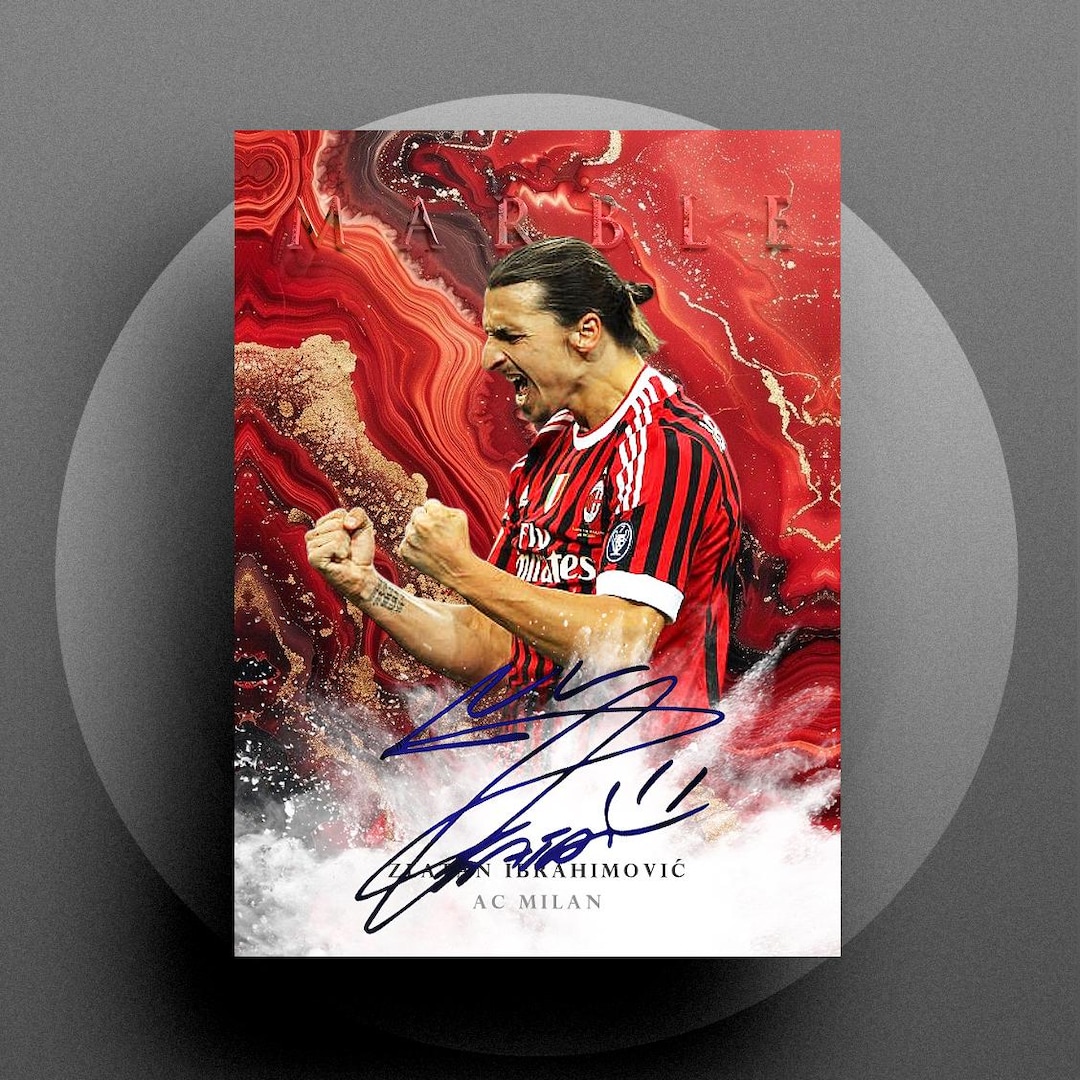 Marble 2025 Zlatan Ibrahimovic AC Milan Digital Autograph RP Soccer ...