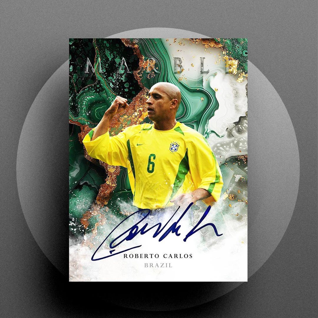Marble 2025 Roberto Carlos Brazil Digital Autograph RP Soccer Football ...