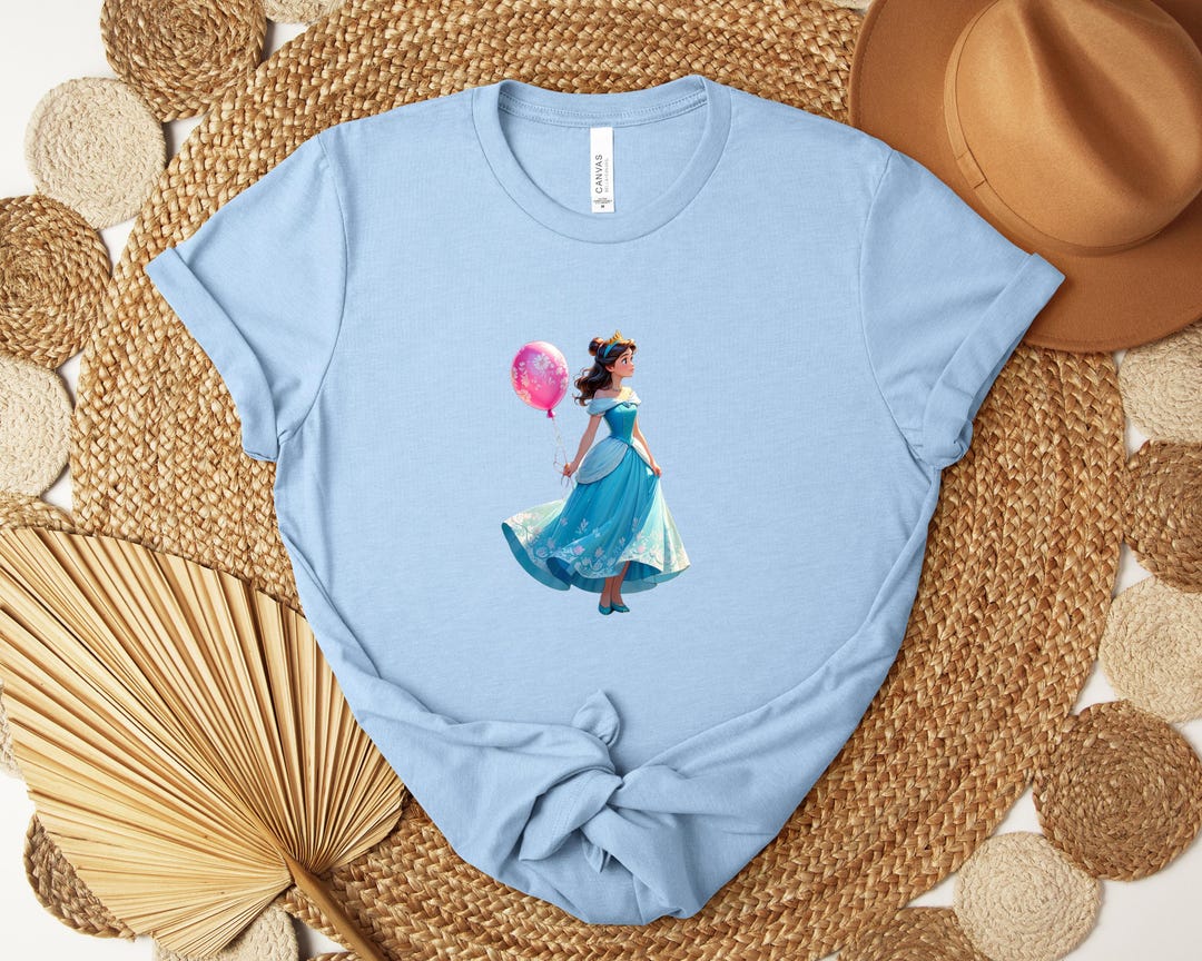 Princess Fairy Tale Graphic T-shirt, Whimsical Royal Character Design ...