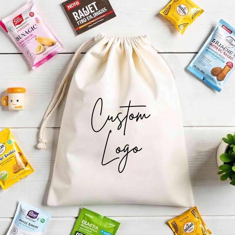 Personalized Favor Bag – Printed Cotton Bag With Customizable Logo Area ...