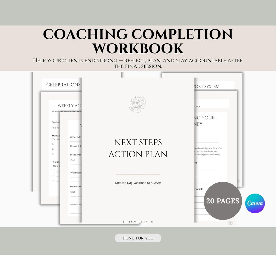 Coaching Completion Workbook | 90-day Action Plan (PDF) - Etsy Australia