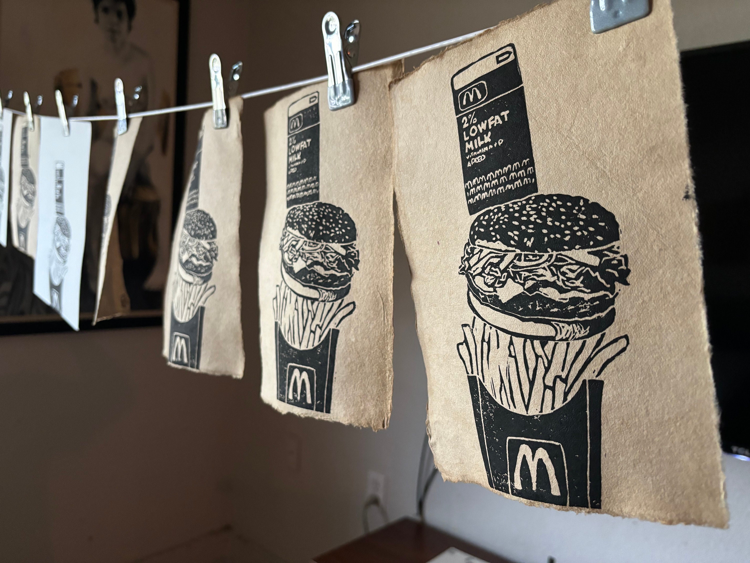 Mcdonald’s Fast Food Block Print - Etsy