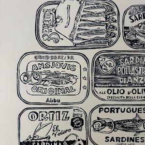 Sardine Tin Block Print - Etsy