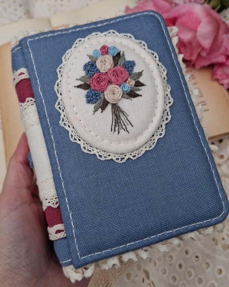 Vintage Notebook Rose Gold - Blue/pink - Etsy Australia