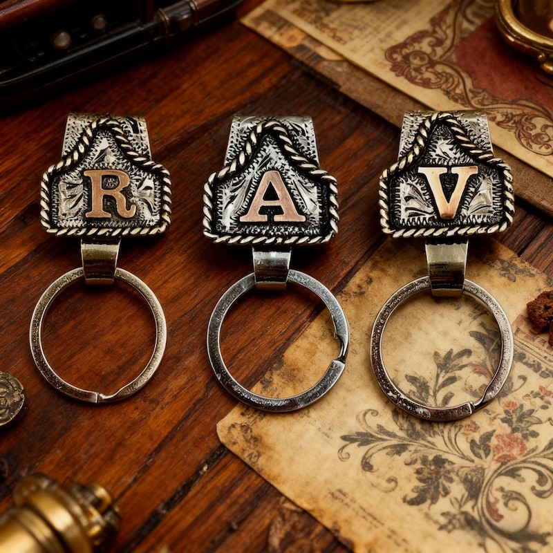 Letter Key Holder Leather - Etsy