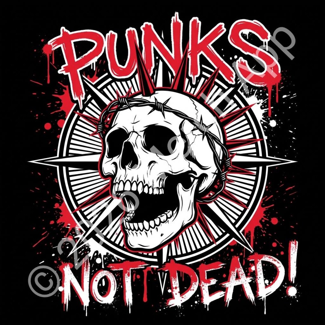Punks Not Dead PNG Design | Edgy Punk Art Image for POD Shirts ...