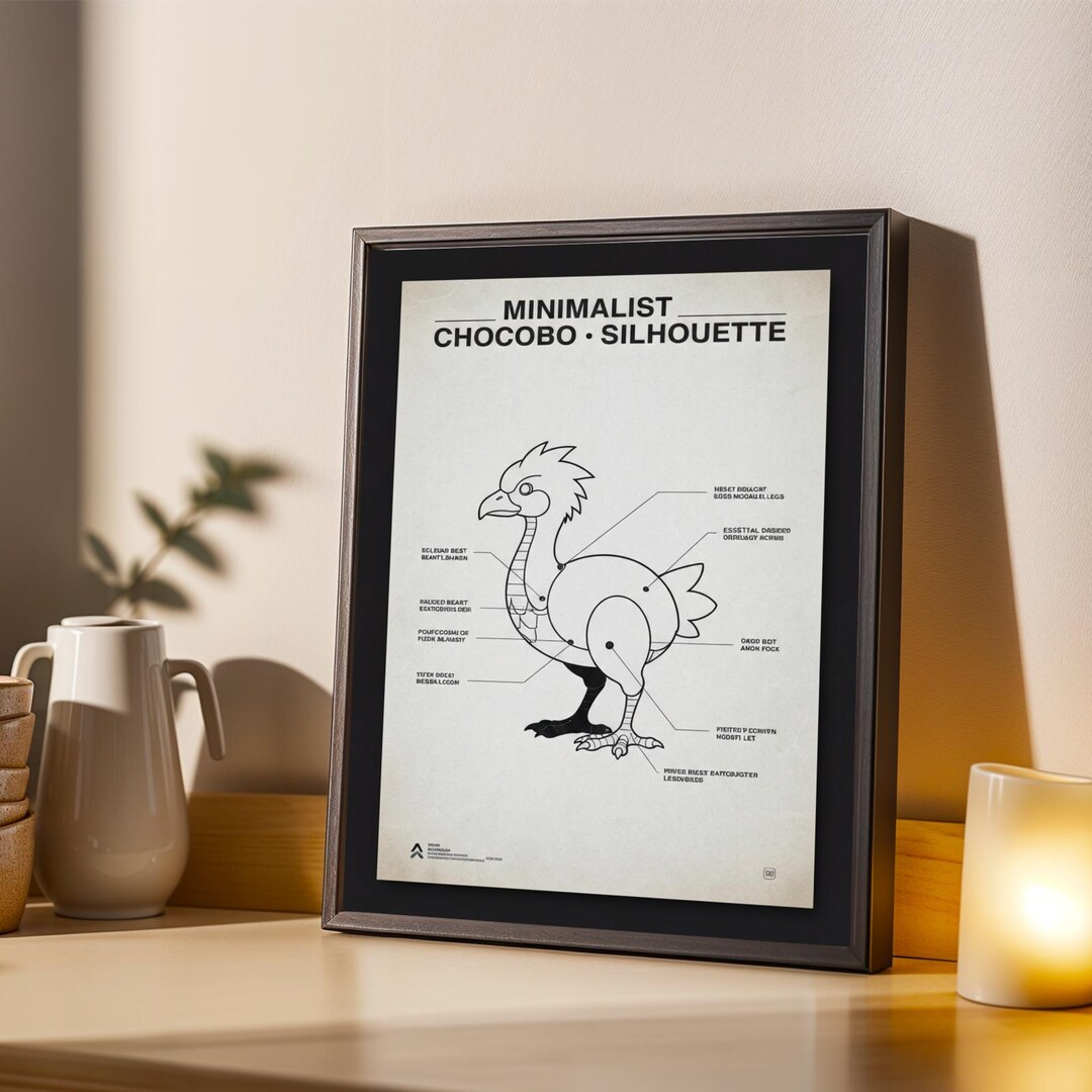 Chocobo Silhouette Poster – Contemporary Video Game Decor – Gamer ...