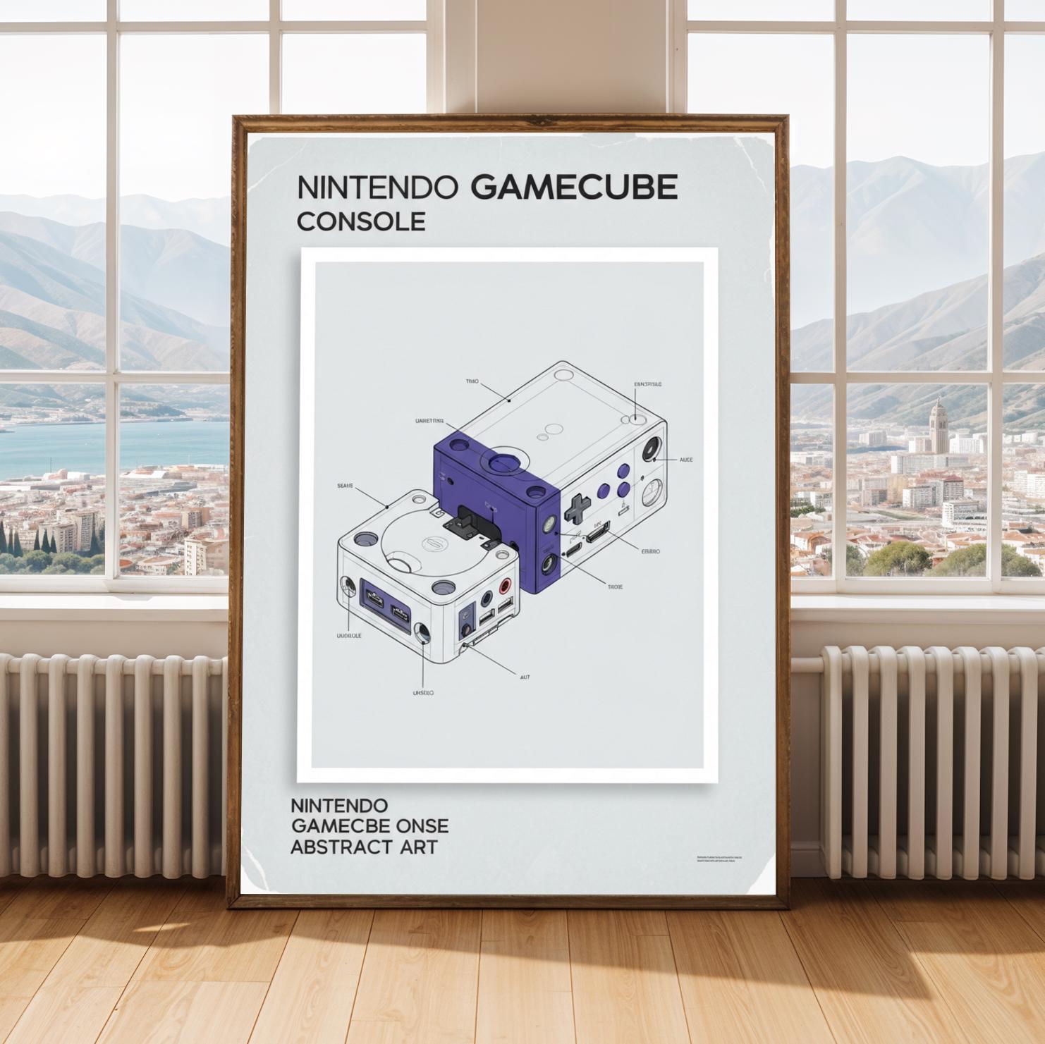 Nintendo Gamecube Blueprint Poster – Minimalist Console Art – Gaming ...