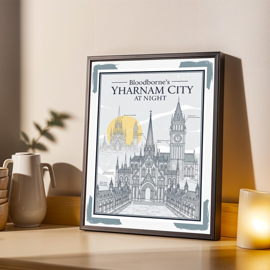 Yharnam City at Night Poster: Vintage Bloodborne Travel Print - Etsy