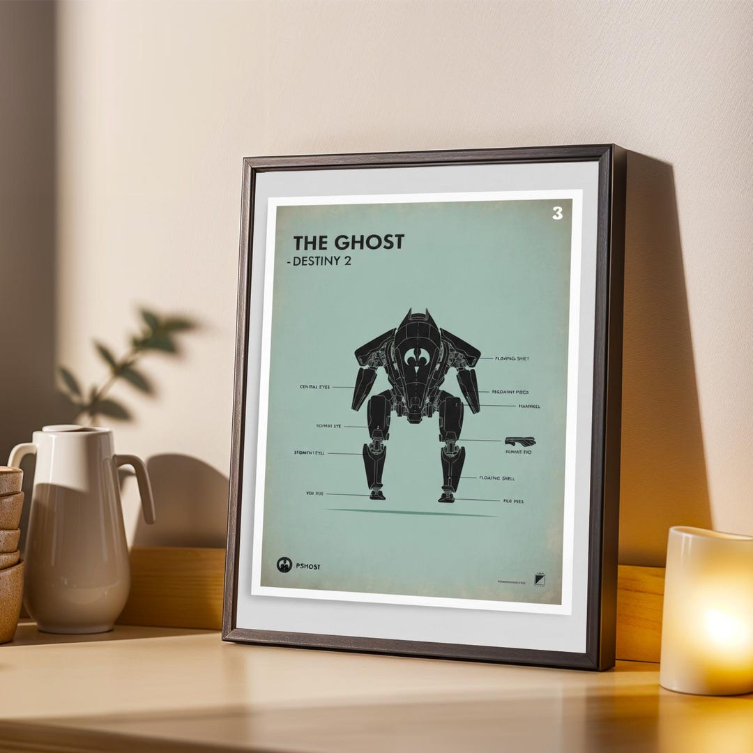 Futuristic Robotic Figure Poster – Contemporary Design for Gamers ...