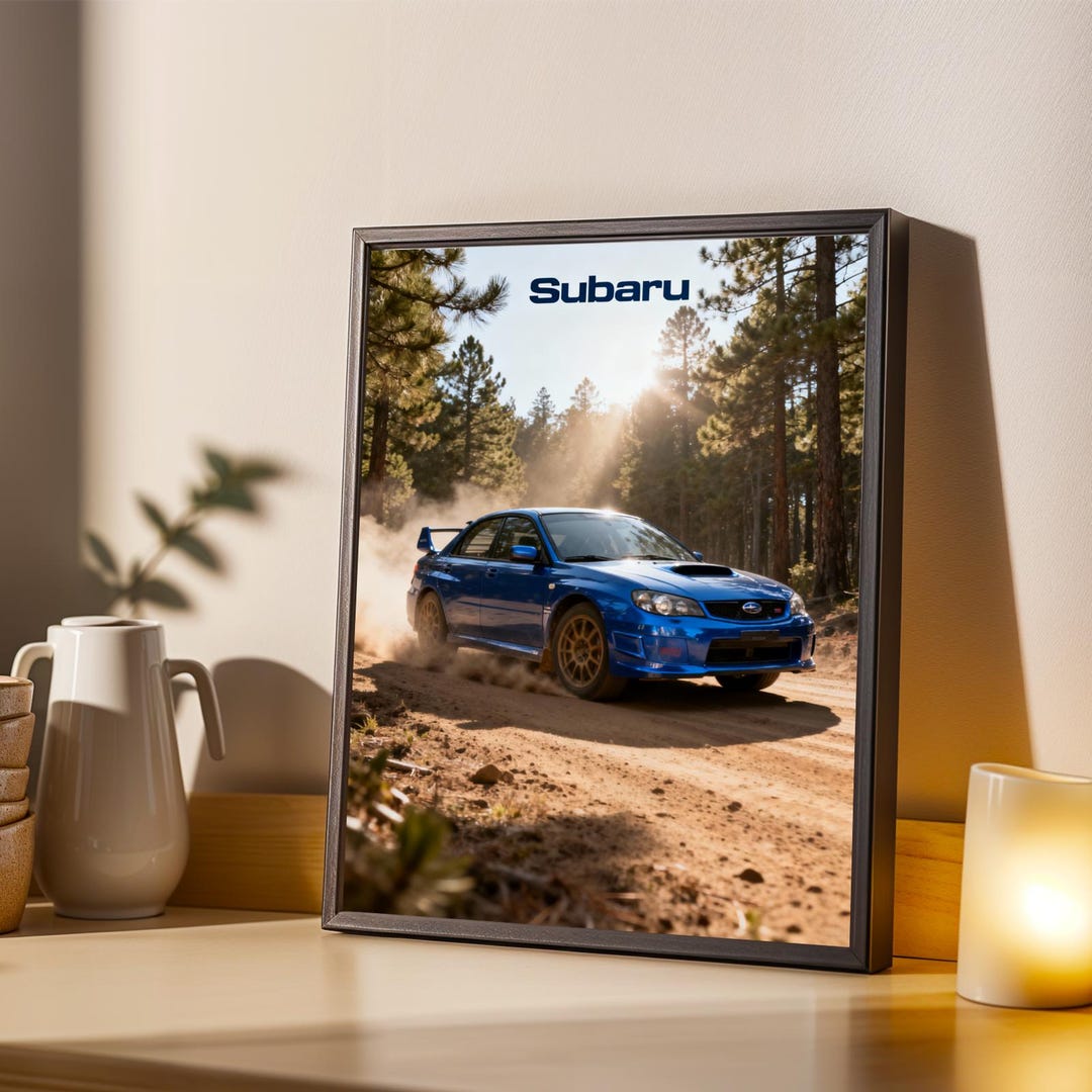 Subaru WRX STI GC8 Rally Car Print: Photorealism Car Poster - Etsy