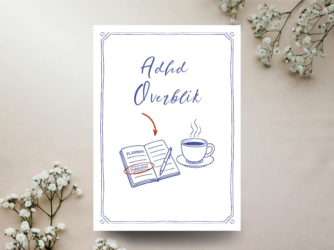 ADHD Overblik Planner - Dansk/danish - Etsy