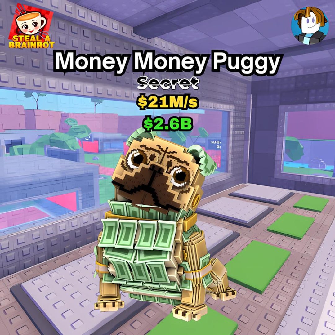 Money Money Puggy - Steal A Brainrot SAB - Etsy