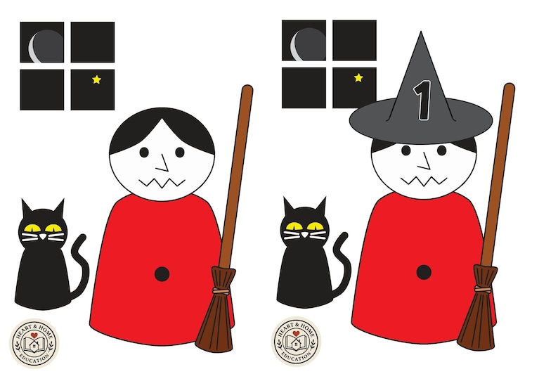 Halloween Counting Activity for EYFS | Witch Hat Number Matching ...