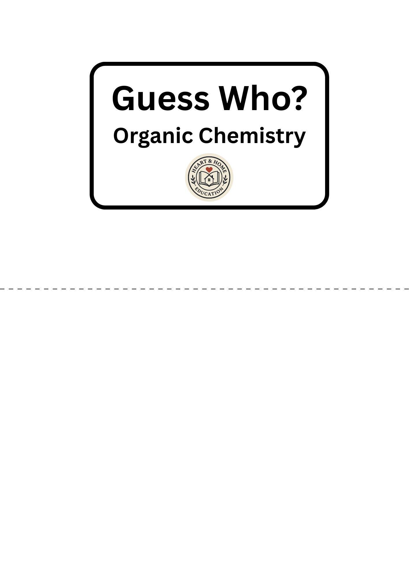Organic Chemistry “guess Who?” Game | Functional Groups & Nomenclature ...