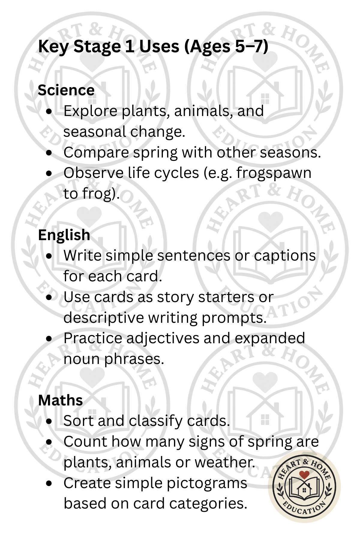 Signs of Spring Printable Cards | Spring Nature Flashcards for EYFS ...
