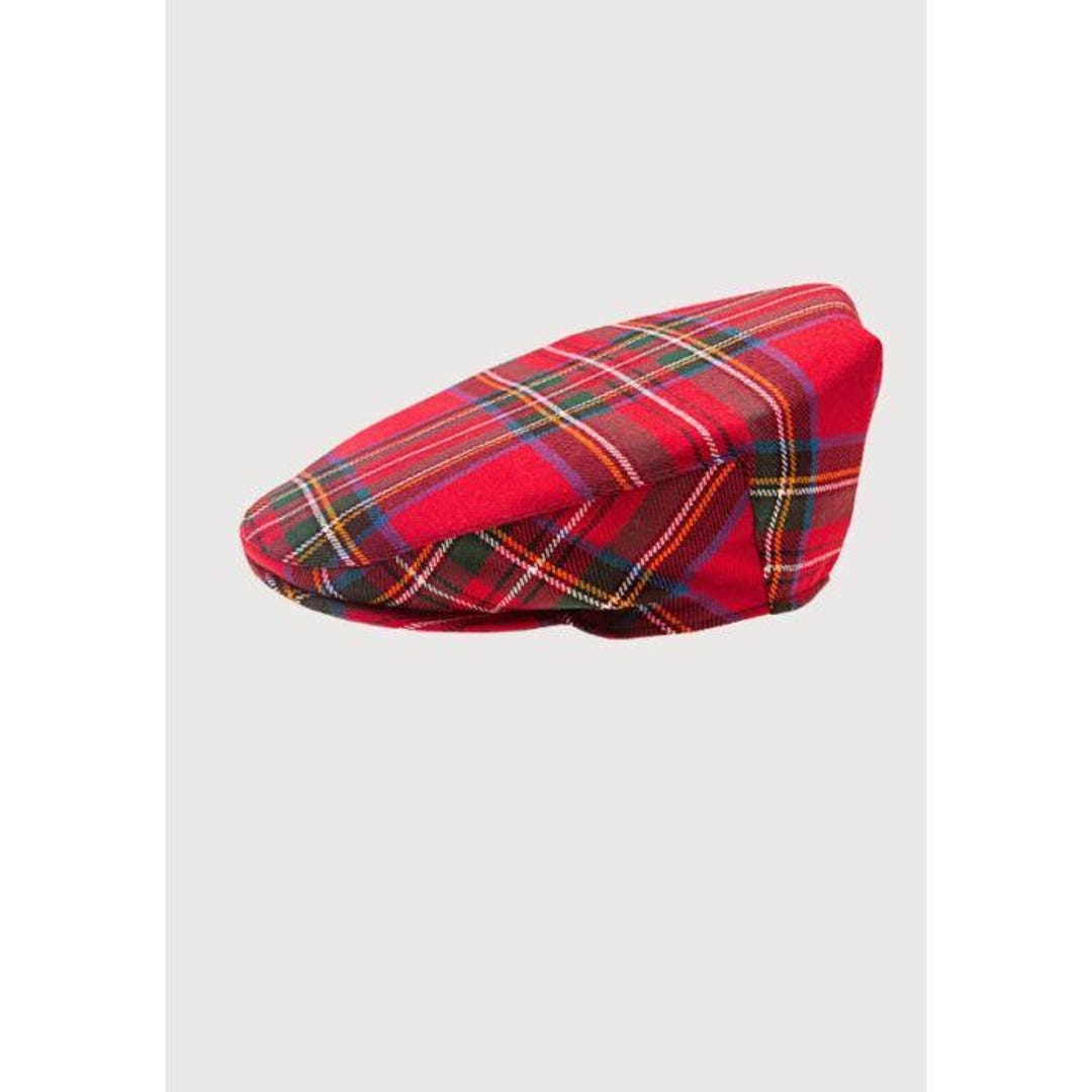 Scottish Tartan Wool Flat Cap | Stewart Royal Modern Barnton, Handmade ...