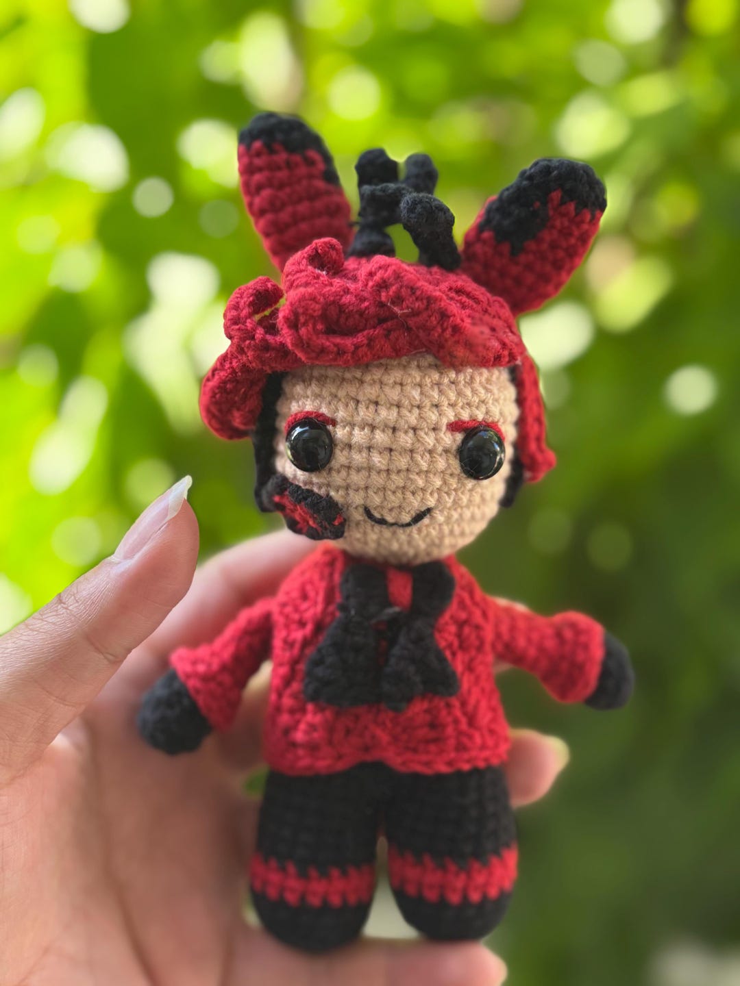 Alastor Inspired Crochet Amigurumi Doll: Hazbin Hotel Amigurumi ...