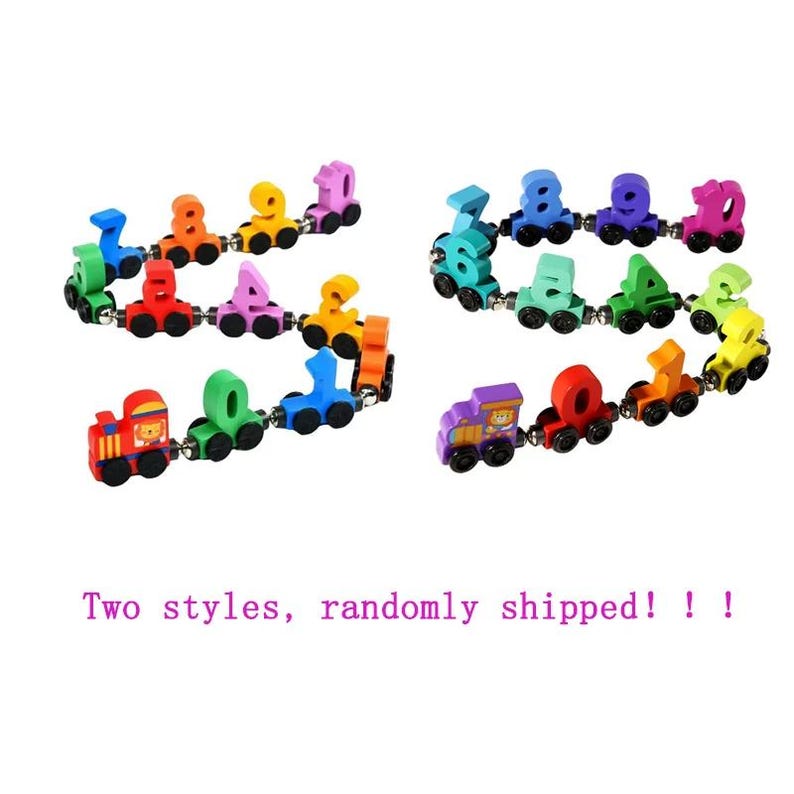 Wooden Magnetic Train With Name – Colorful Birthday Gift, Educational ...
